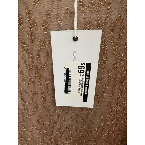Adrienne | Dresses | Nwt Adrienne Angle Front Shift Dress Taupegold ...